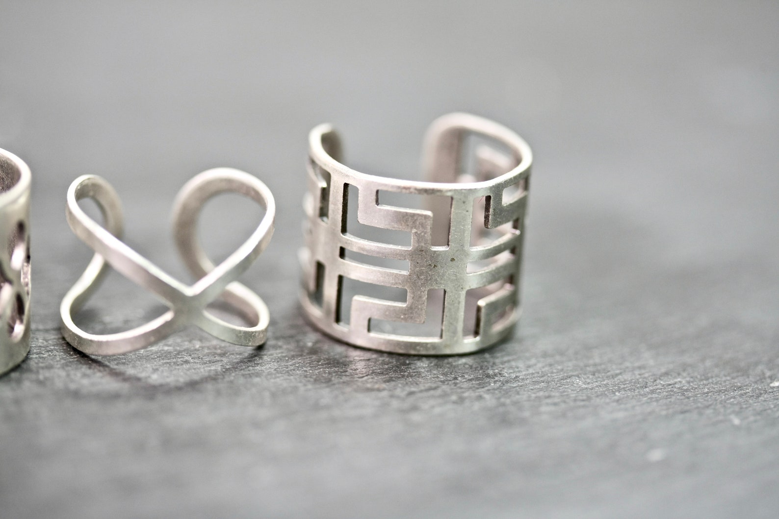 Siiver Ring Set, Geometric Rings, Silver Ring, Geometric Ring, Boho ...