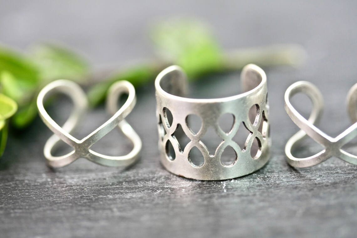 Siiver Ring Set, Geometric Rings, Silver Ring, Geometric Ring, Boho ...