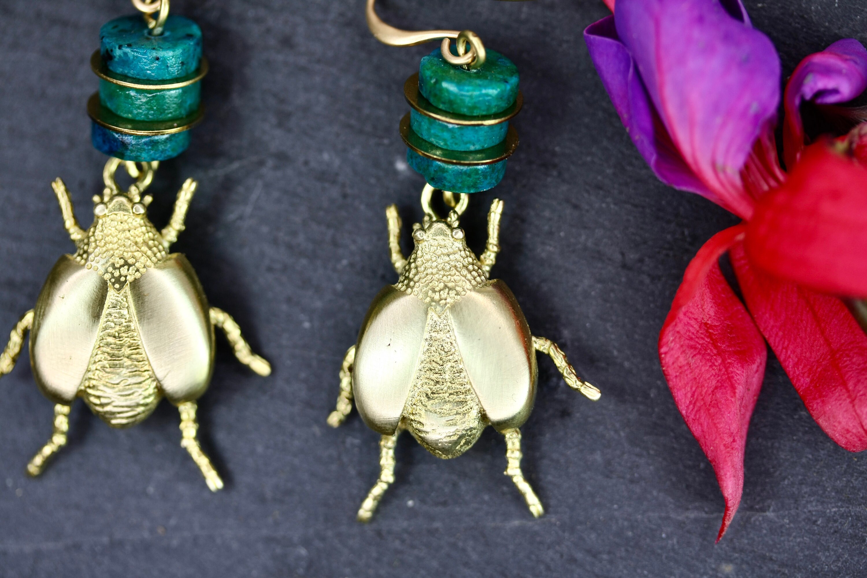 Beetle earrings insect earrings beetle jewelry insect jewelry | Etsy