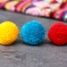 Pom Pom Ring Pom Pom Jewelry Festival Jewelry Rainbow - Etsy