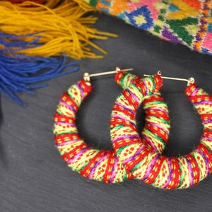 Hoop Earrings, Rainbow Earrings, Colorful Earrings, Colourful Earrings ...