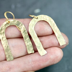 Geometric Brass Earrings U Shape Gold Geometric Earrings Geometric Gold ...