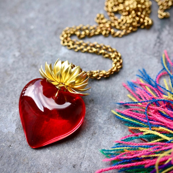 Deep Red Heart - Etsy