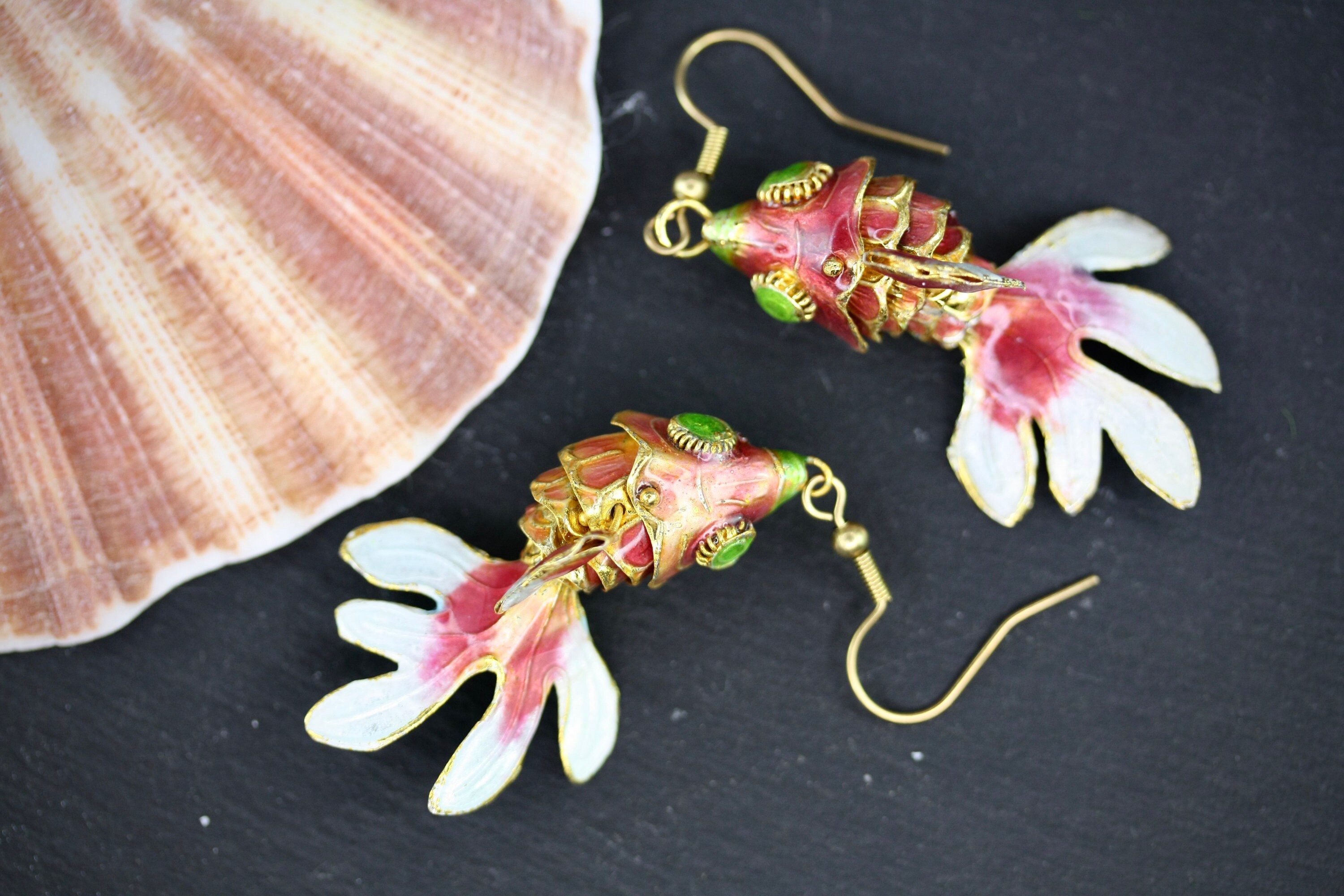 Fish Earrings Ocean Earrings Pisces Gift Pisces Birthday PINK Earrings ...