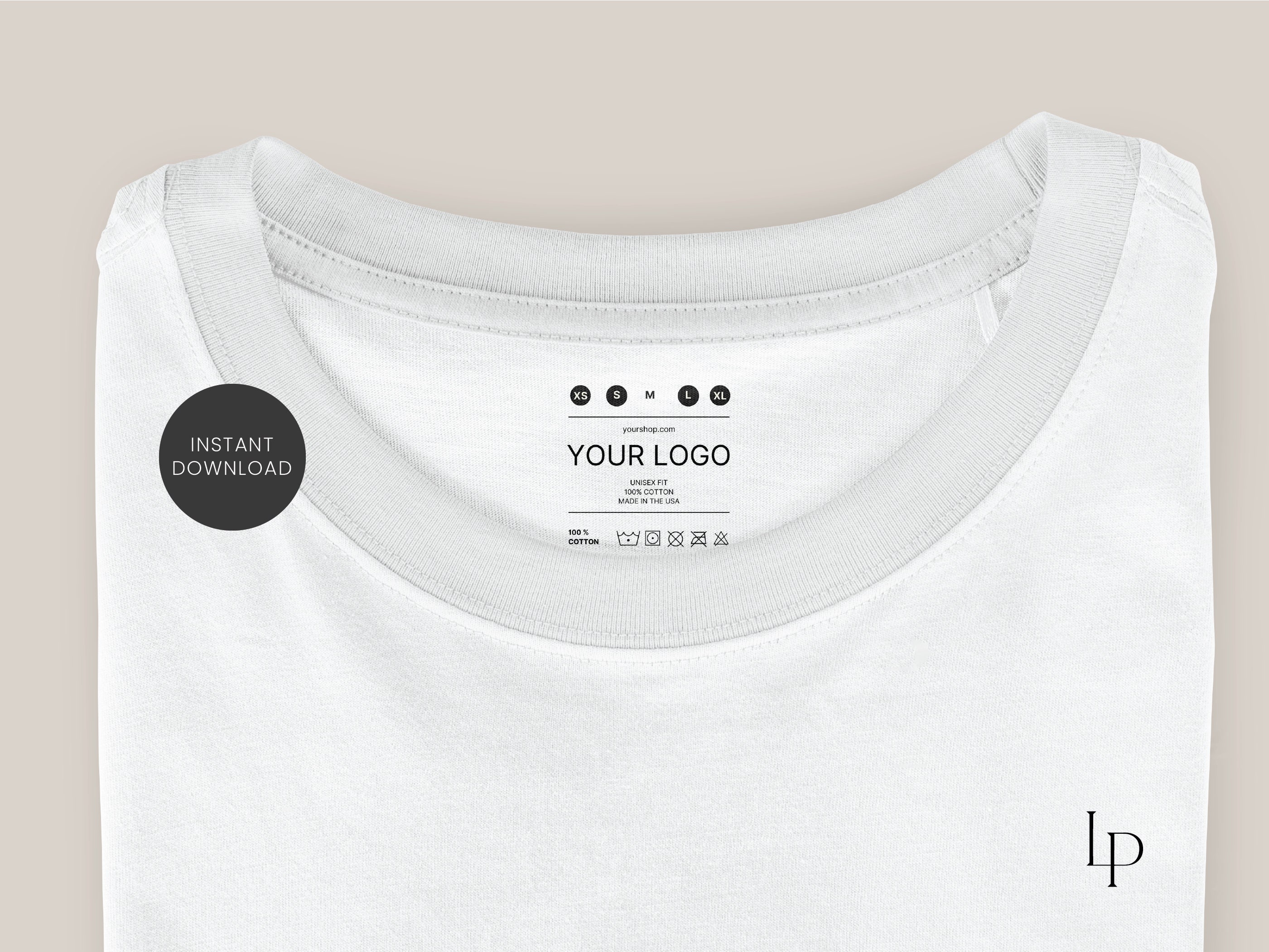 Custom Neck Label Template, DIY Tshirt Neck Label Tags, Custom Clothing ...