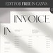EDITABLE Tshirt Invoice Template, Small Business Invoice, Client ...