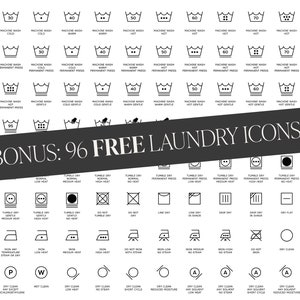 Custom Clothing Labels Canva Template, Editable Washing Instructions ...