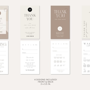 Custom Clothing Labels Canva Template, Editable Washing Instructions ...