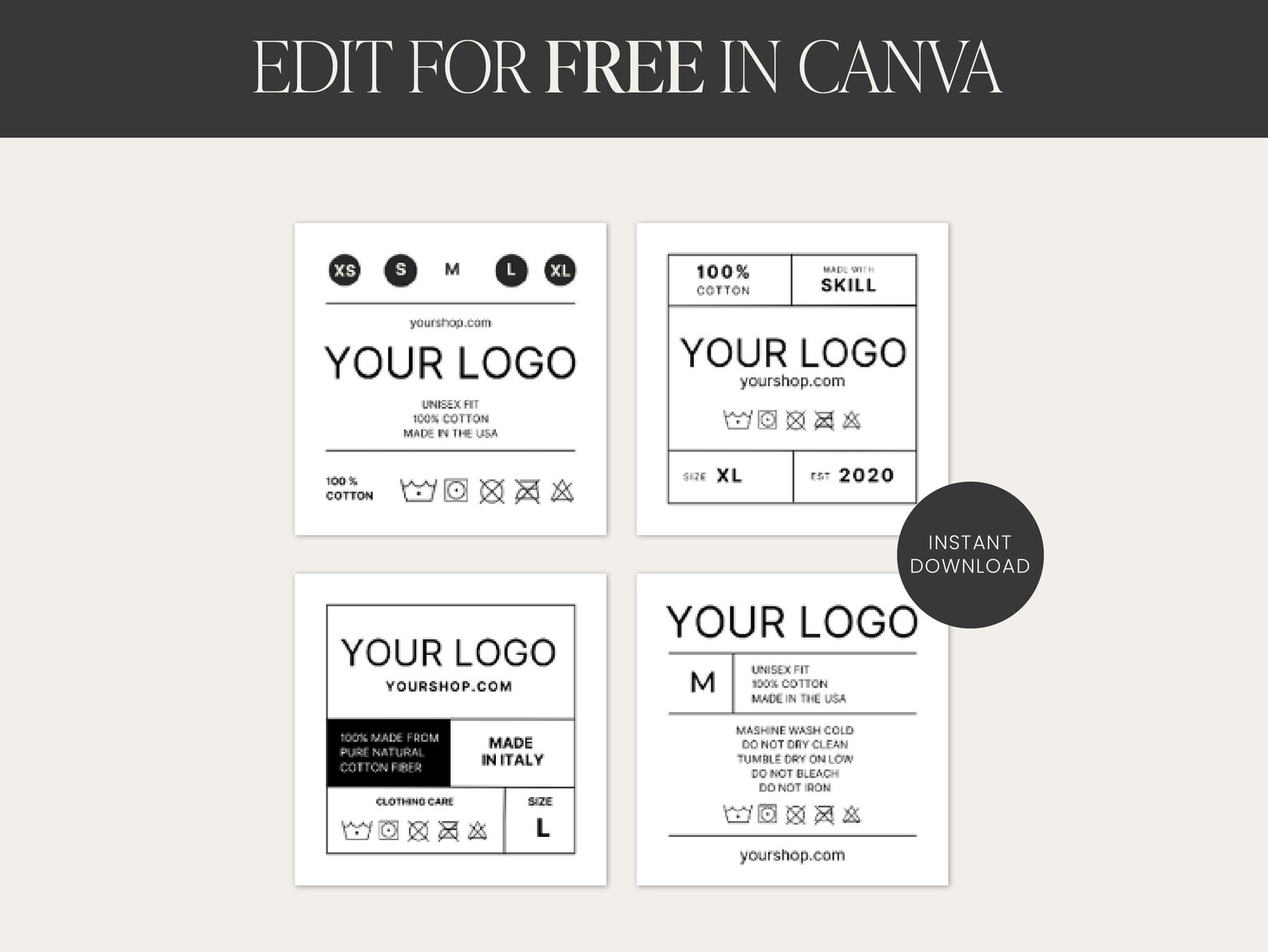 Custom Neck Label, T-shirt Neck Label, Canva Neck Label Tags, Shirt Tag ...