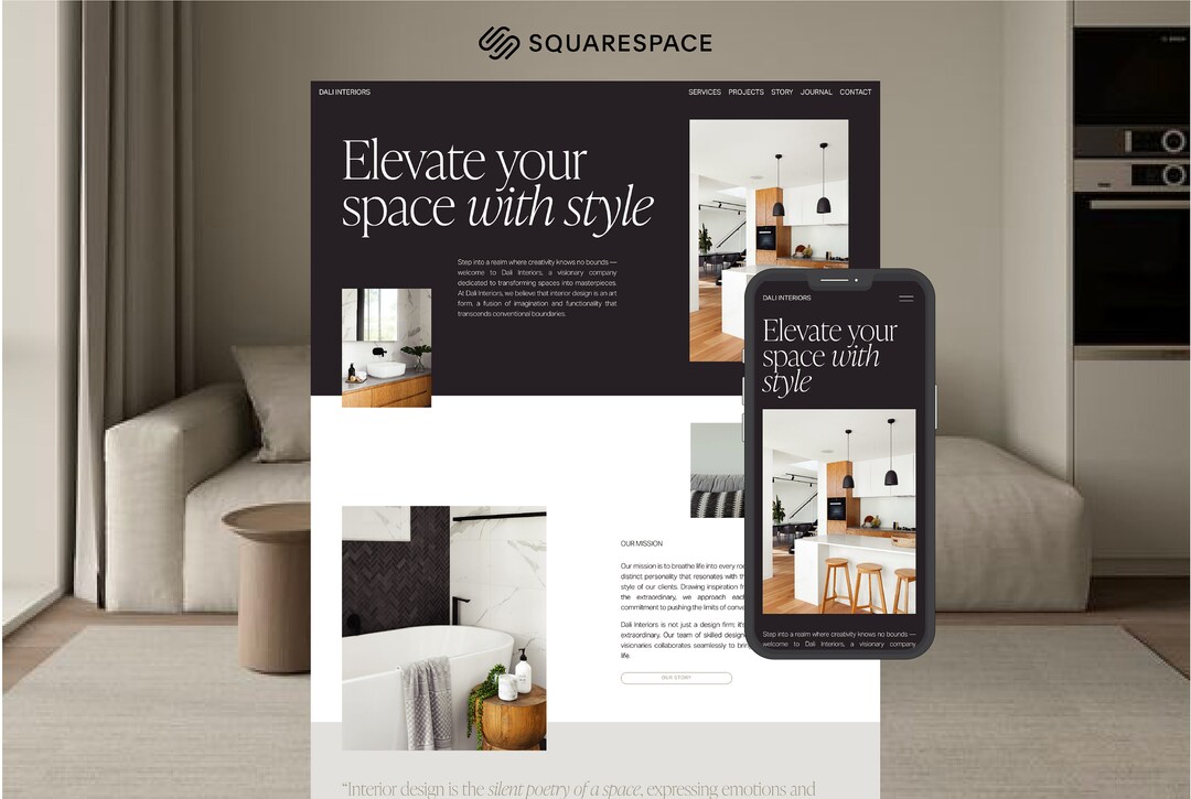 Squarespace 7.1 Website Template, Minimal Modern Website Theme for ...