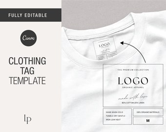 Printable Clothing Hang Tag Template Editable Clothing Tags - Etsy