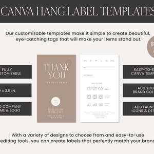 Custom Clothing Labels Canva Template, Editable Washing Instructions ...