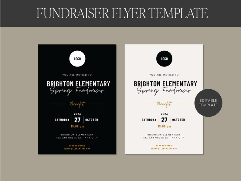 Editable Fundraising Form Template, School Fundraiser Invitation ...