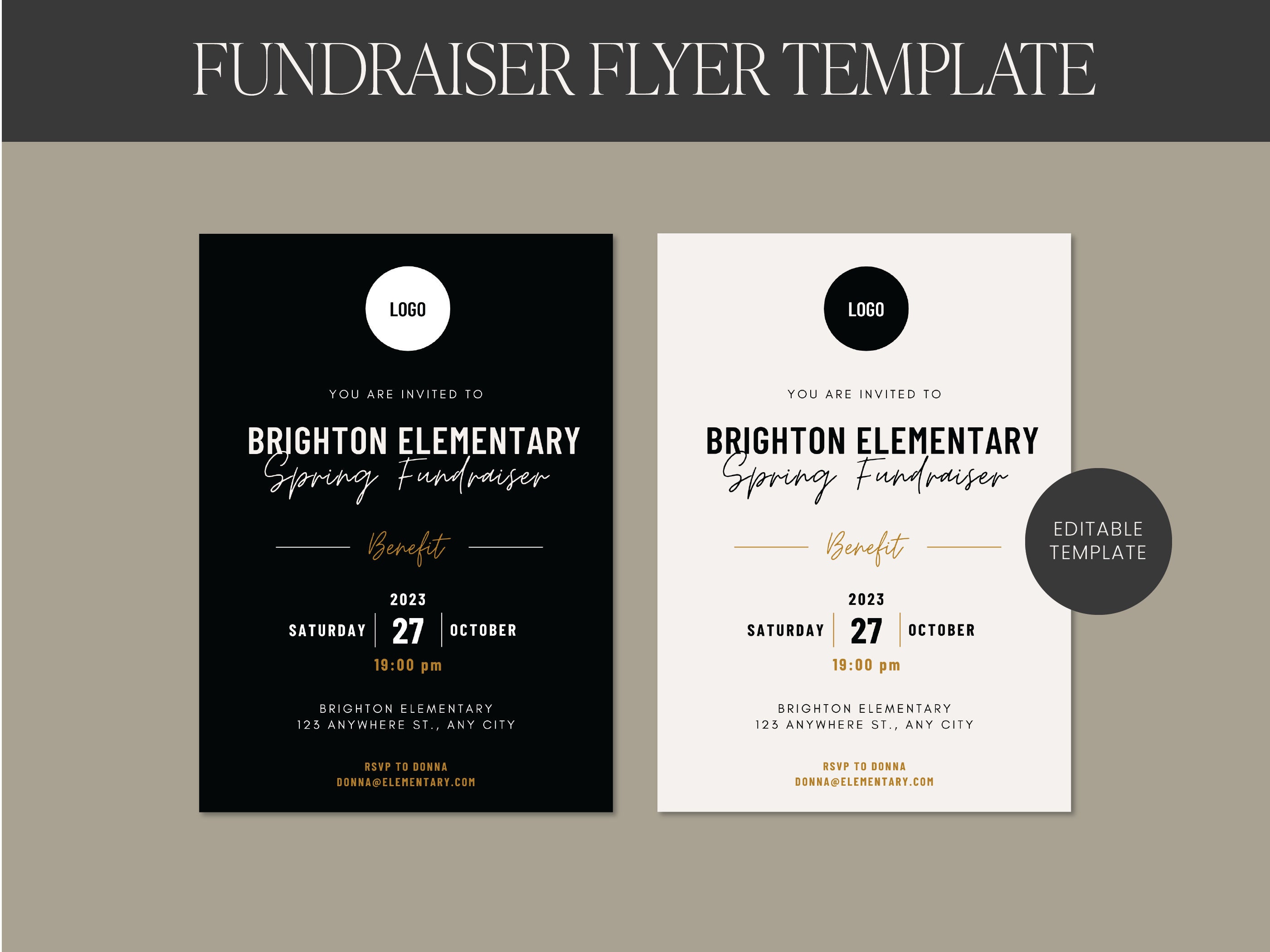 Editable Fundraising Flyer Template, School Fundraiser Froms, Editable ...