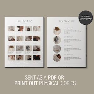 Printable Line Sheet Template, Wholesale Line Sheet, Wholesale ...