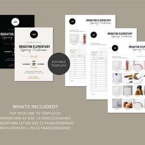 Editable Fundraising Flyer Template, School Fundraiser Froms, Editable ...