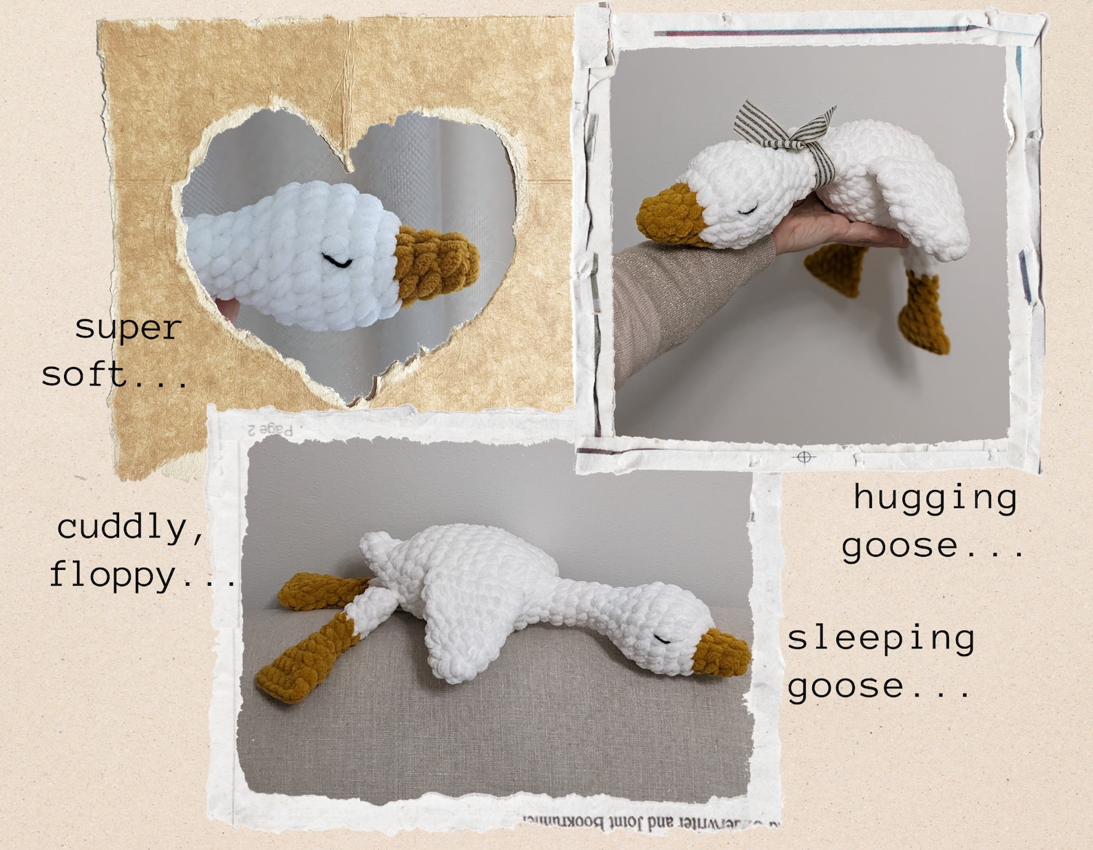 Cuddle Goose Crochet Pattern Goose Plush Tutorial and Crochet - Etsy UK