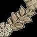 Golden Scalloped Designer Trim, Hand Embroidered Formal Trim, Luxurious ...