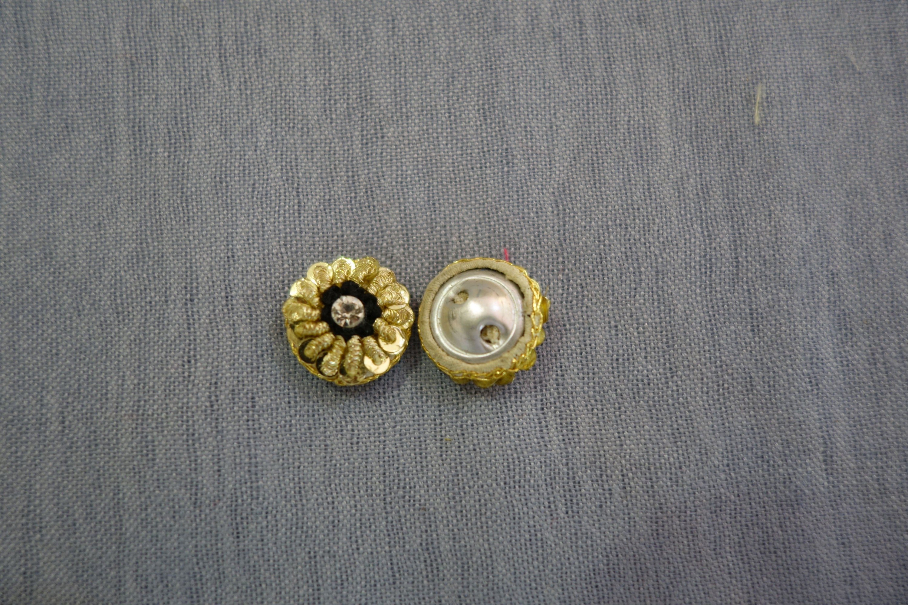Crystal Buttons Golden Metallic Buttons Black Button - Etsy Australia