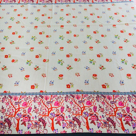 Muslin Fabric Beige Muslin Printed Fabric Floral Print - Etsy Australia