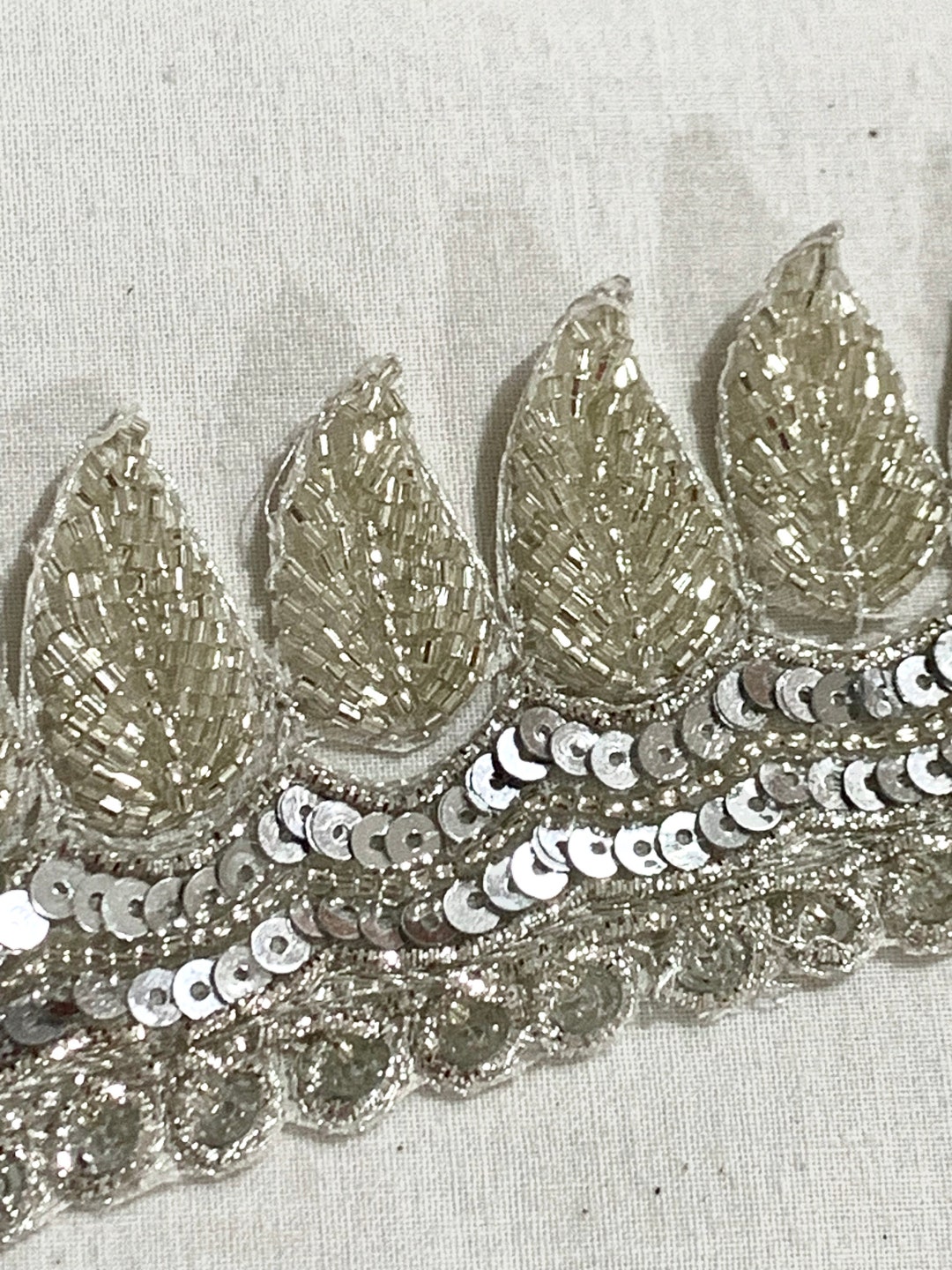 Silver Bridal Trim, Hand Embroidered Trim, Cut Work Trim, Border Trim ...