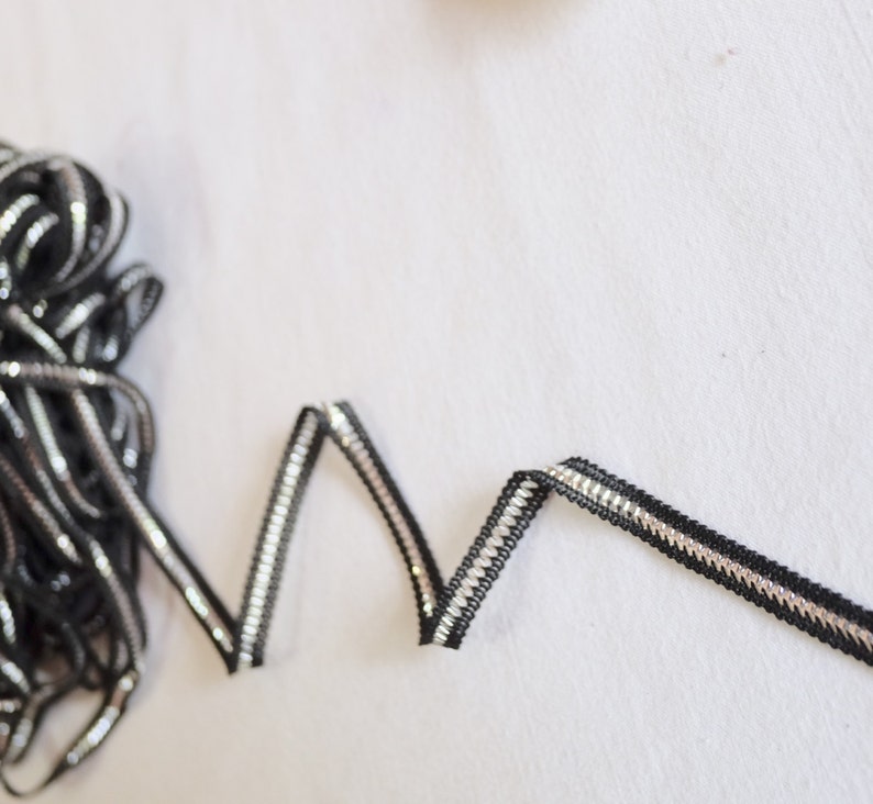 Sweet Black and Silver Delicate Trim - Etsy