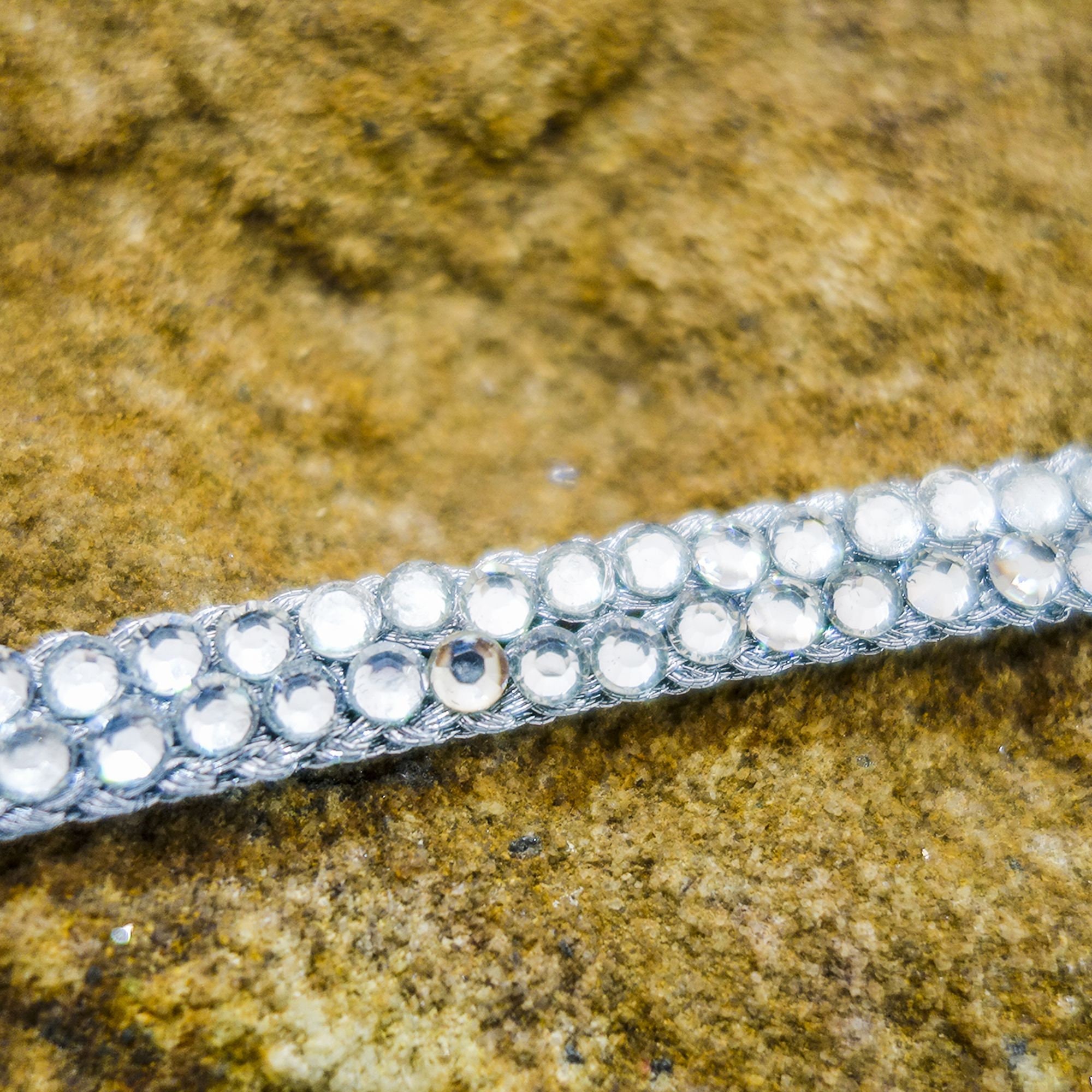 Metallic Silver Trim Crystals Trim Beaded Trim Slim - Etsy Australia