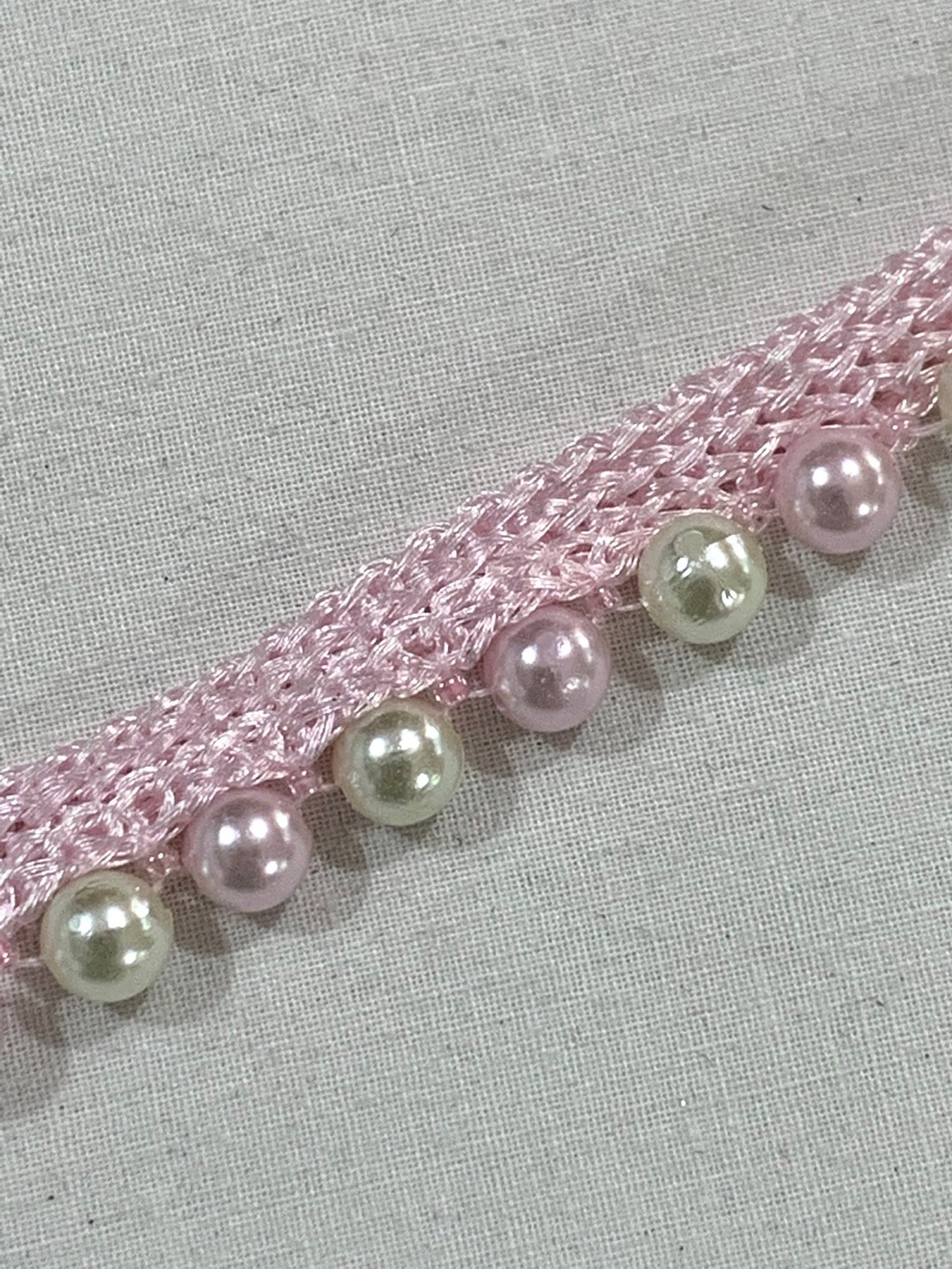 Soft Pink Pearl Fringed Trim, Edging Trim, Fashion Trim, Styling Trim ...
