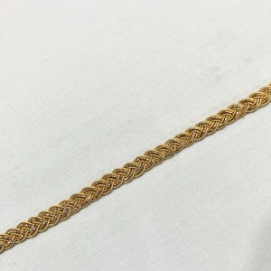 2 Yards of Golden Handmade Trim, Braided Trim, Bridal Trim, Formal Wear ...