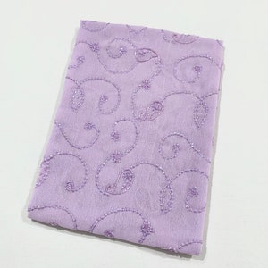 Soft Purple Georgette Shawl, Hand Beaded Georgette Shawl, Formal Wear ...