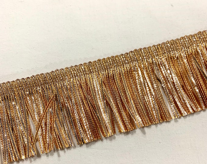 Copper Gold Fringe Trim - Elegant Border Trim - -sari Border Trim ...