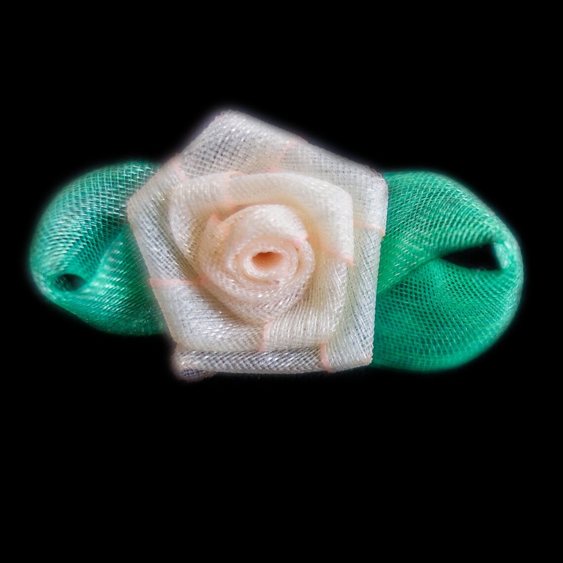 Miniature Sheer Light Peach Coiled Ribbon Rose Buds | Etsy Australia