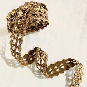 Antique Golden Trim, Gold Zardosi Trim, Hand Beaded Trim, Wedding Trim ...