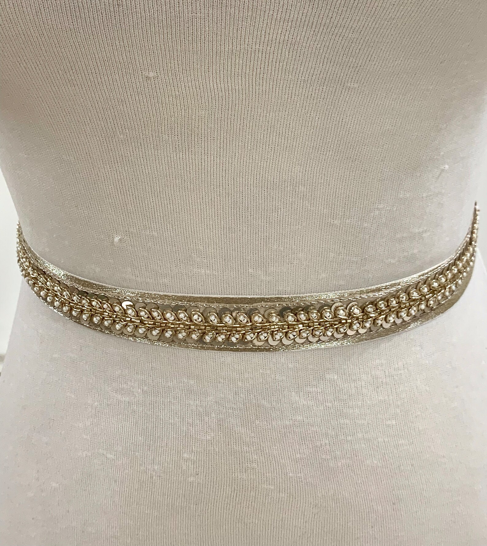Gold Bridal Trim, Hand Embroidered Formal Trim, Evening Wear Trim, Home ...