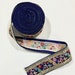Navy Blue Embroidered Trim, Multicolour Trim, Evening Wear Trim, Border ...