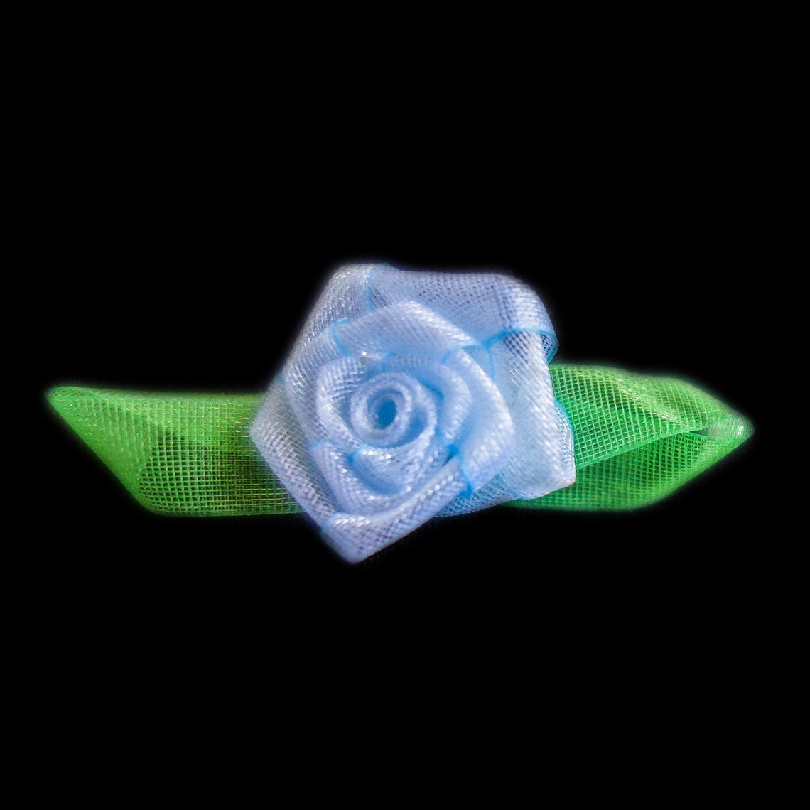 Miniature Sheer Blue Coiled Ribbon Rose Buds | Etsy