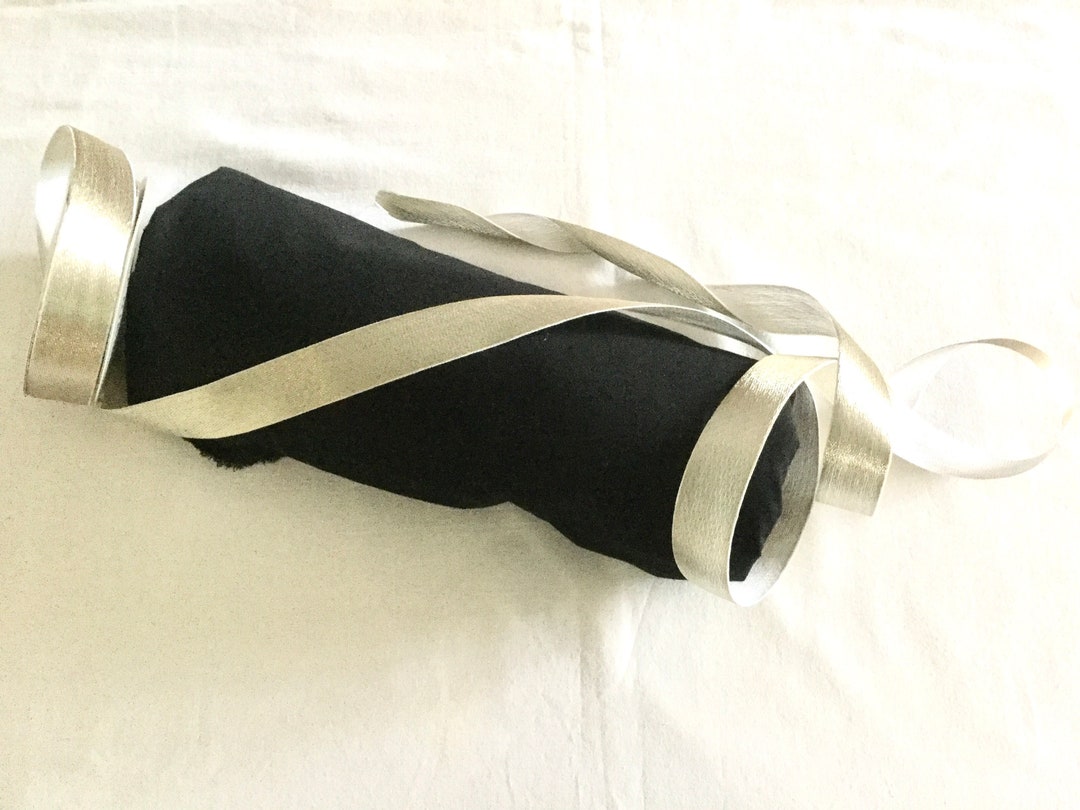 2 Yards of Silver Metallic Ribbon, Thin Silver Metallic Ribbon,fashion ...