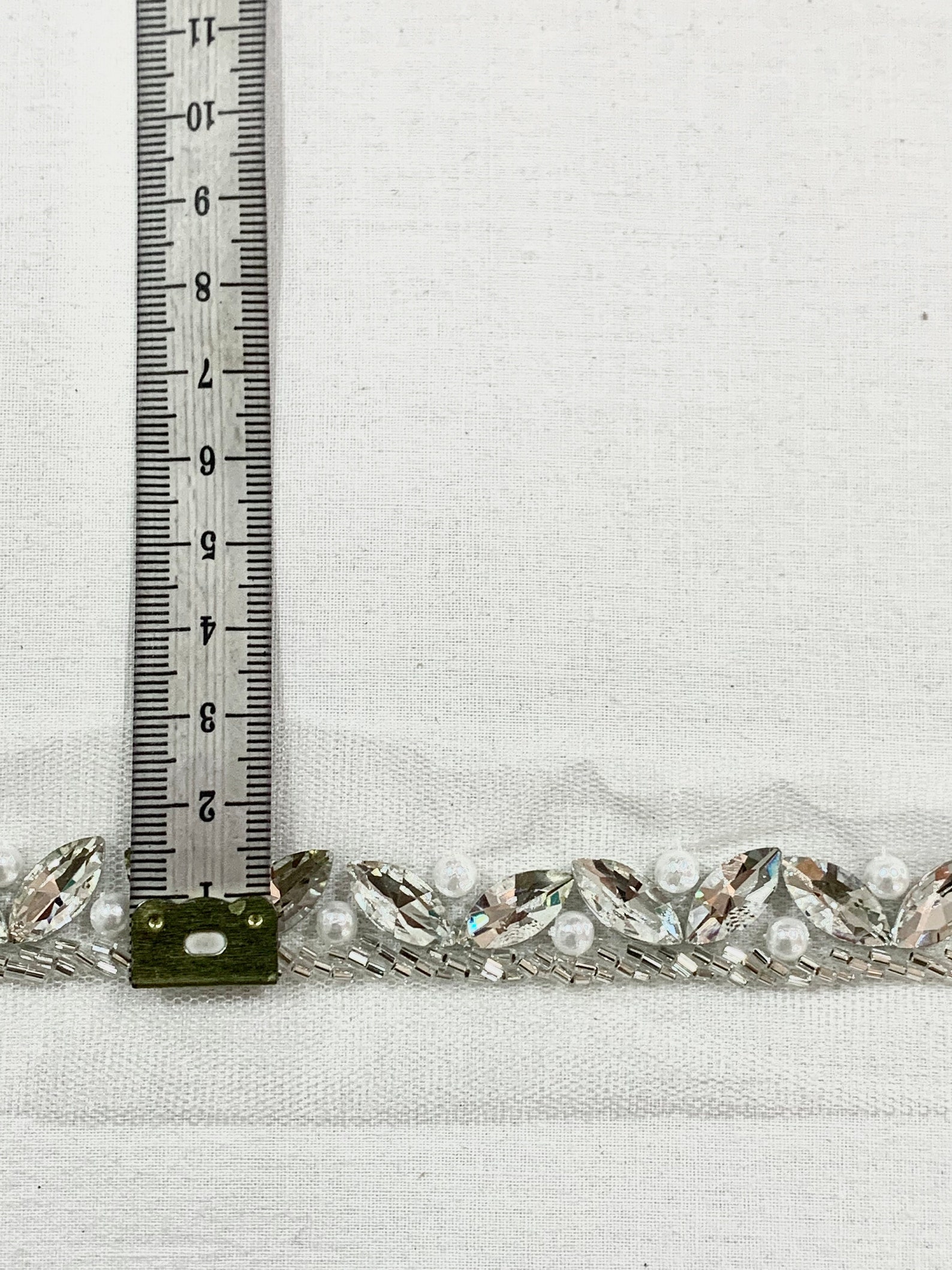 Silver Bridal Trim Silver Crystal Trim Silver Hand Beaded - Etsy Australia