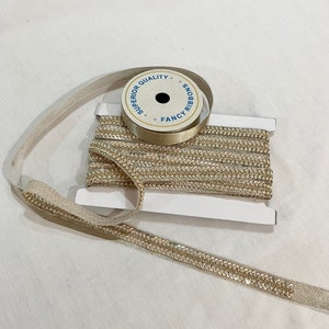 Gold Bridal Trim, Hand Embroidered Formal Trim, Evening Wear Trim, Home ...