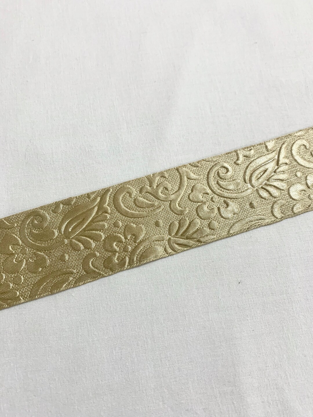 Gold Embossed Trim, Gold Floral Trim, Formal Trim, Home Decor Trim ...