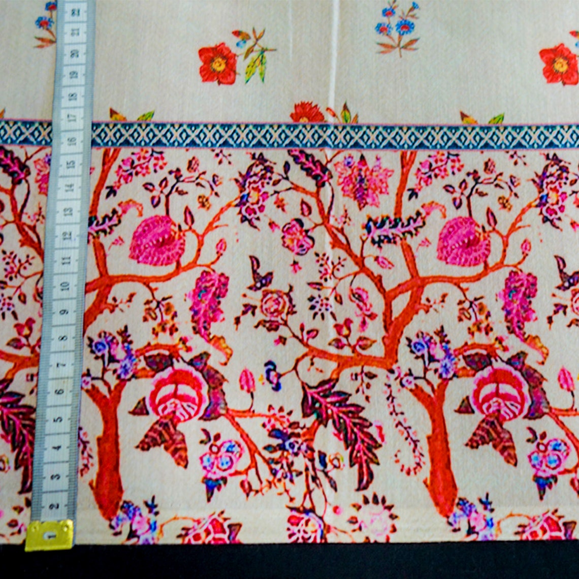 Muslin Fabric Beige Muslin Printed Fabric Floral Print - Etsy Australia