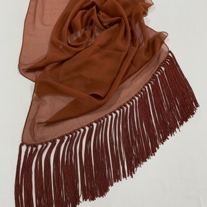 Plain Brown Shawl Basic Chocolate Brown Evening Wear Shawl - Etsy