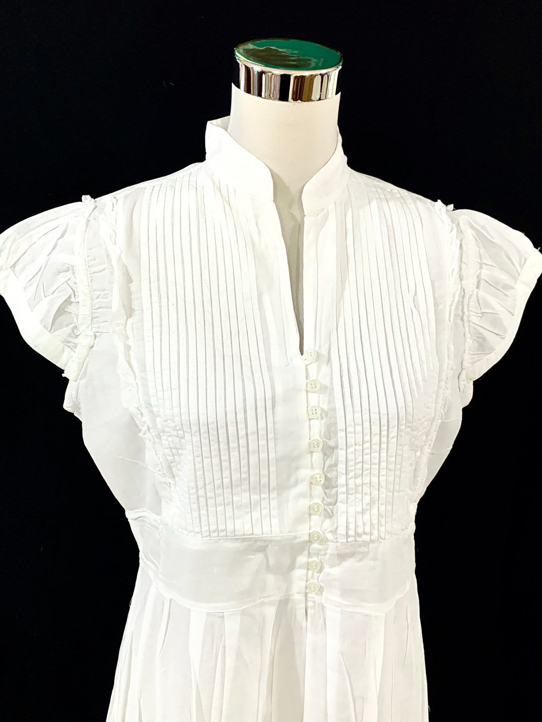 Small Size Cotton Dress, Long Cotton Dress, Long Summer Dress, White ...