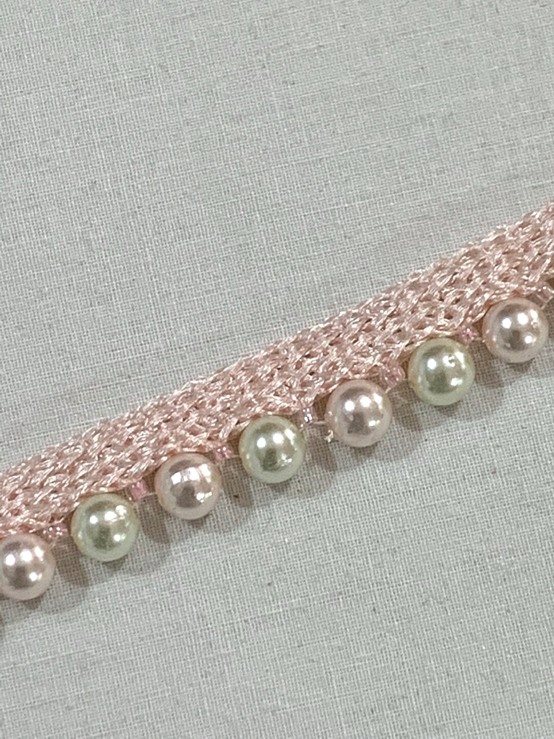 Soft Peach Pearl Fringed Trim, Edging Trim, Fashion Trim, Styling Trim ...