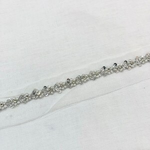 Silver Wedding Trim, Hand Embroidered Silver Trim, Fashion Trim, Edging ...