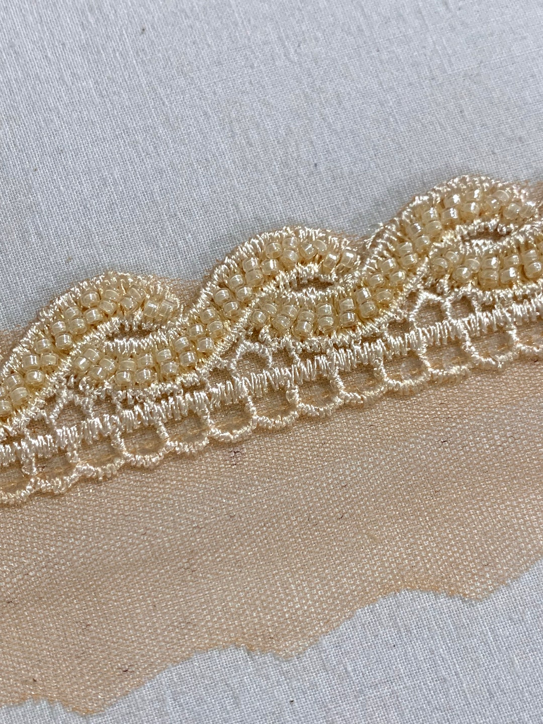 Light Gold Trim, Light Gold Embroidered Trim, Border Trim, Fashion Trim ...