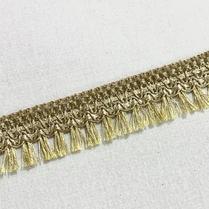 3 Yards of Gold Trim, Gold Fringe Trim, Elegant Border Trim, Golden ...