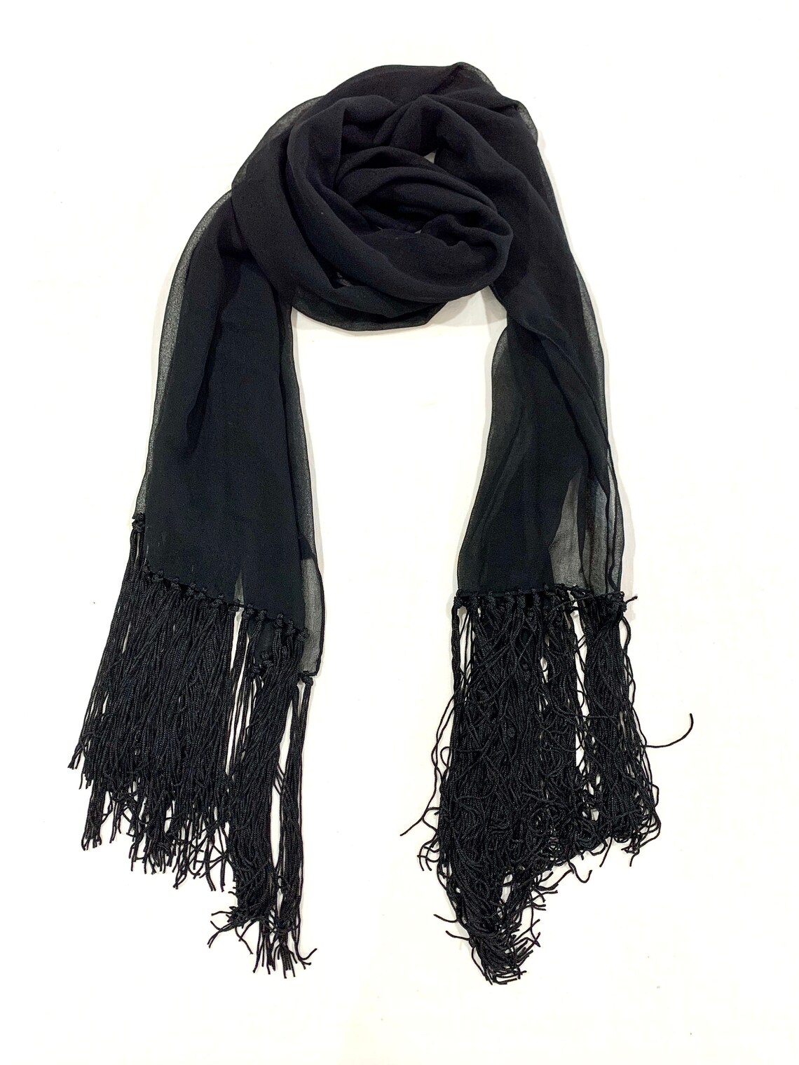 Classic Black Shawl Plain Black Fringed Shawl Must Have - Etsy Australia
