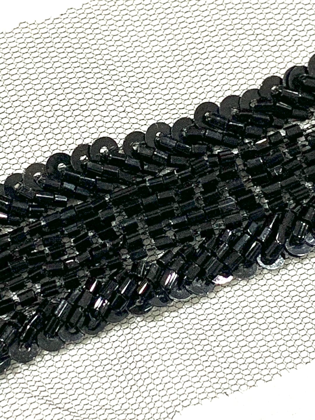 Black Beaded Trim,black Hand Embroidered Trim, Sash Trim,sari Border ...