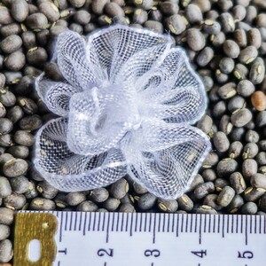 Small White Looped Woven Ribbon Flowers - Etsy Australia